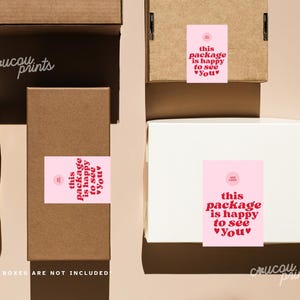 Box Label Template, Custom Package Label Sticker, Editable Branded ...