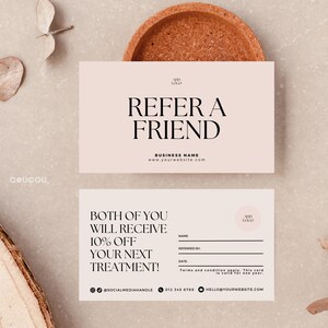 Editable Referral Card Template, Refer a Friend Template, Customer ...