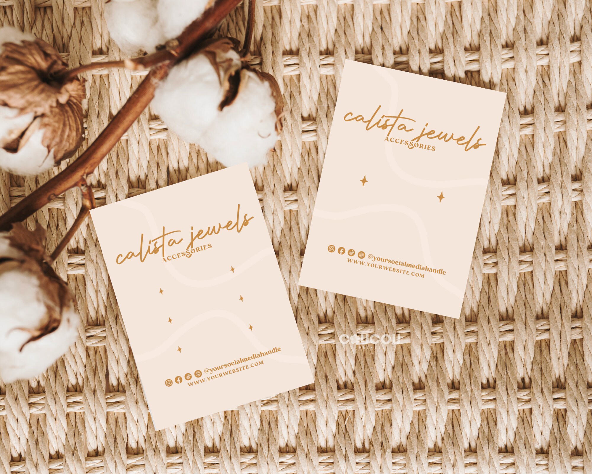 Jewelry Display Card Template, Printable Earring Card, Editable ...
