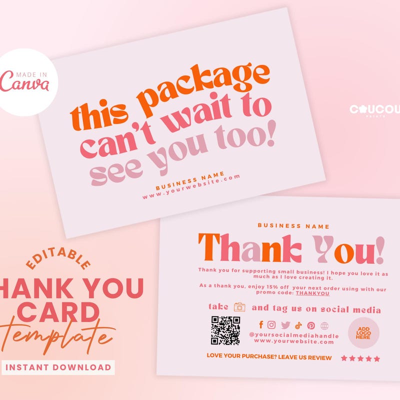 Thank You Cards - Etsy