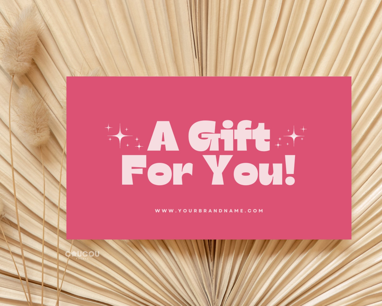 Pink Retro Coupon Card Template, Printable Business Coupon Canva Card ...