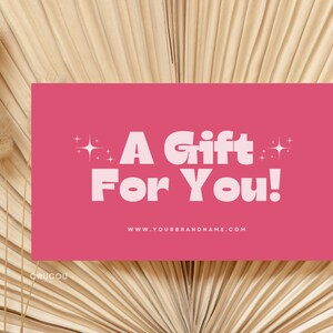 Pink Retro Coupon Card Template, Printable Business Coupon Canva Card ...