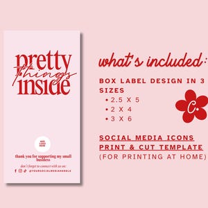 Box Label Template Canva, Editable Box Seal Label Design, Custom ...