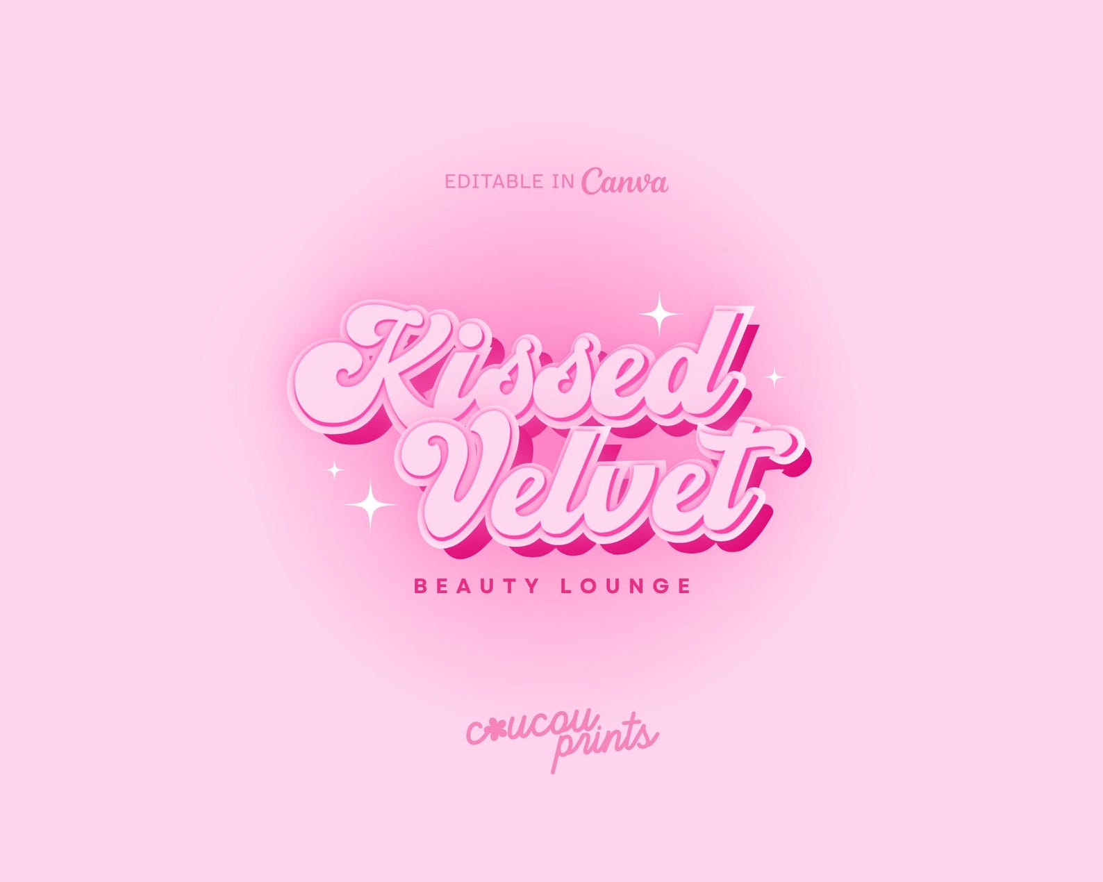 Premade Pink Logo Design Canva Template, Girly Business Branding, Lash ...