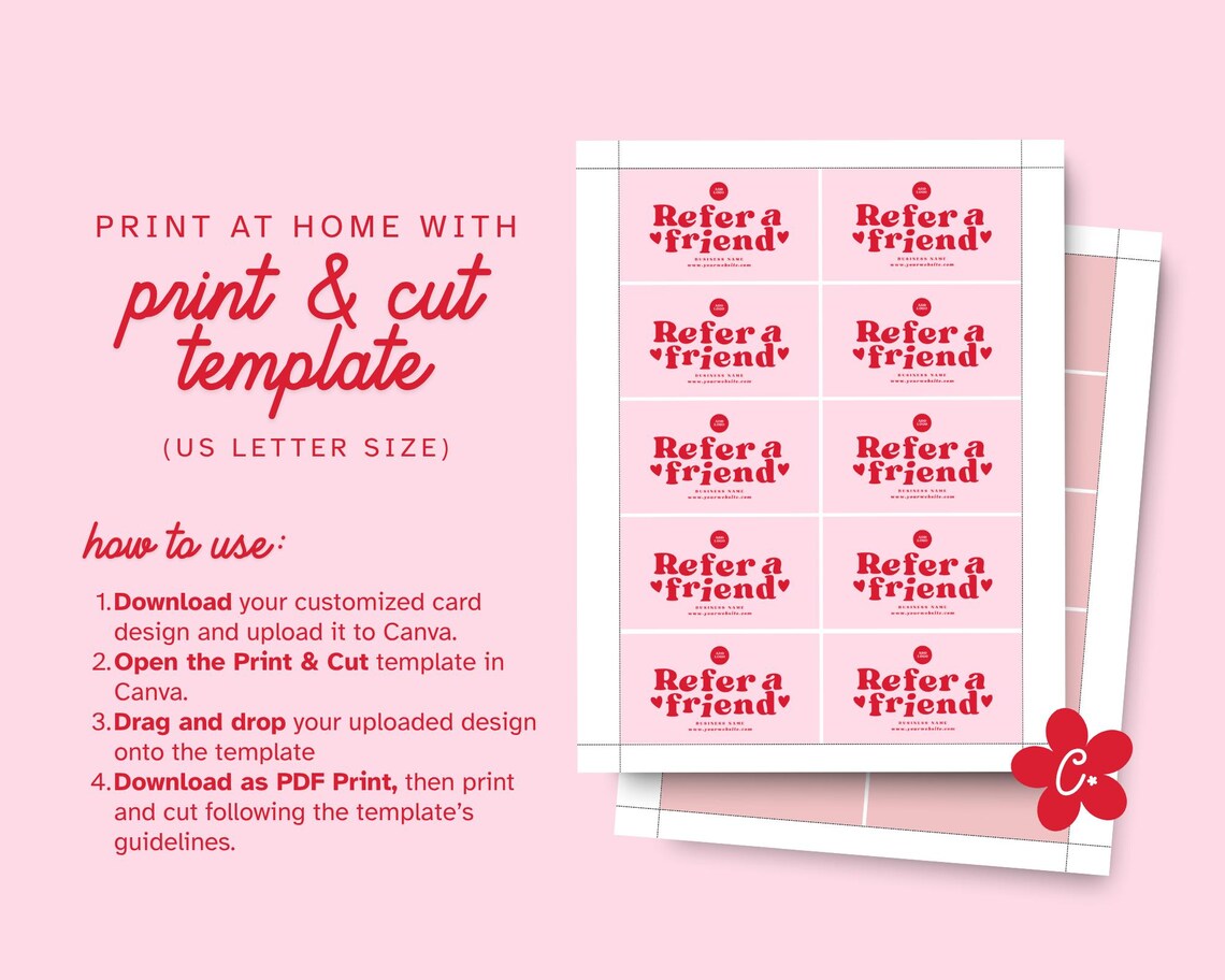 Editable Referral Card Template, Refer a Friend Template, Customer ...
