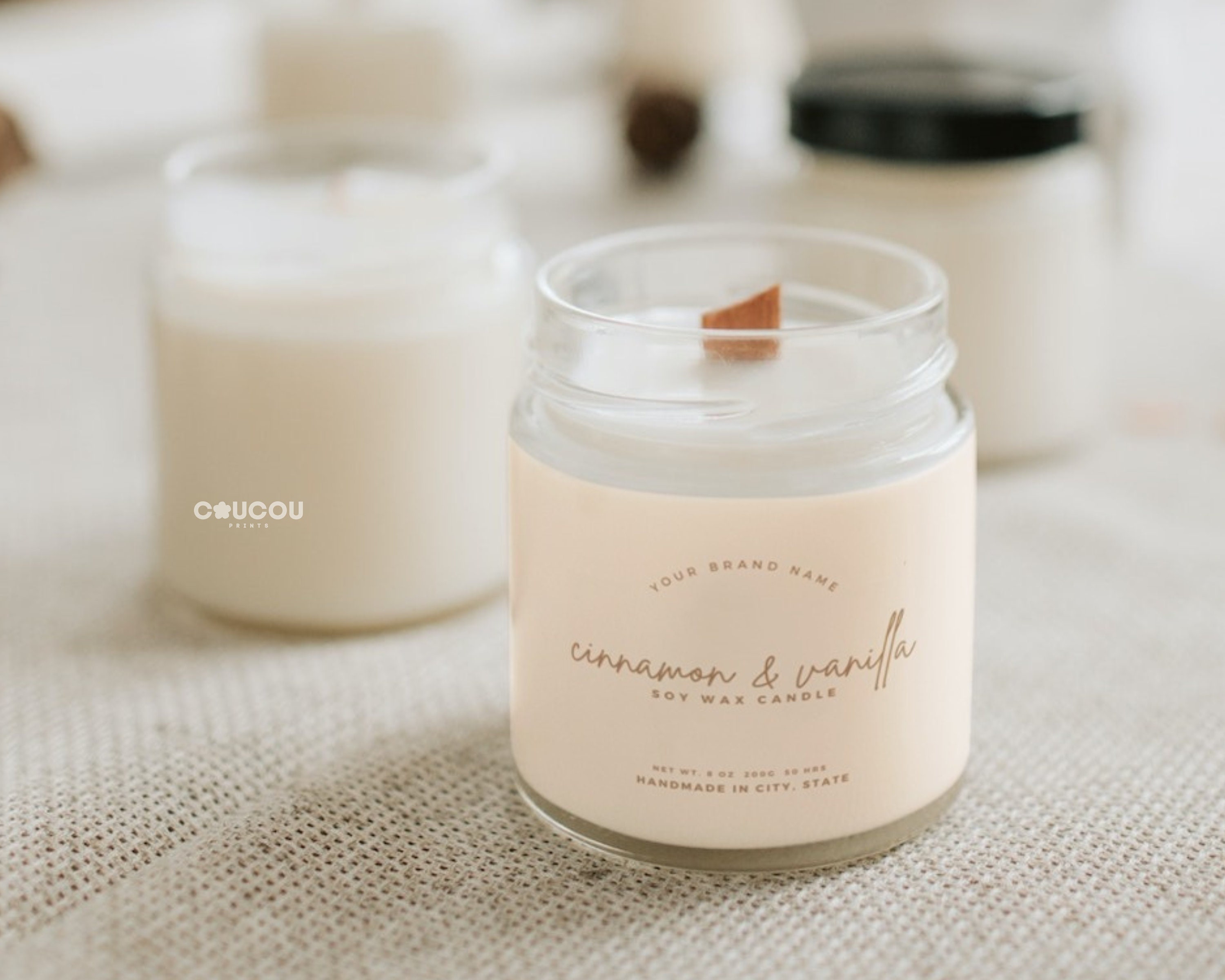 Candle Label Editable Template, Custom Candle Labels Design, Printable ...