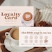 Editable Cafe Loyalty Card Template, Printable Rewards Card Design ...