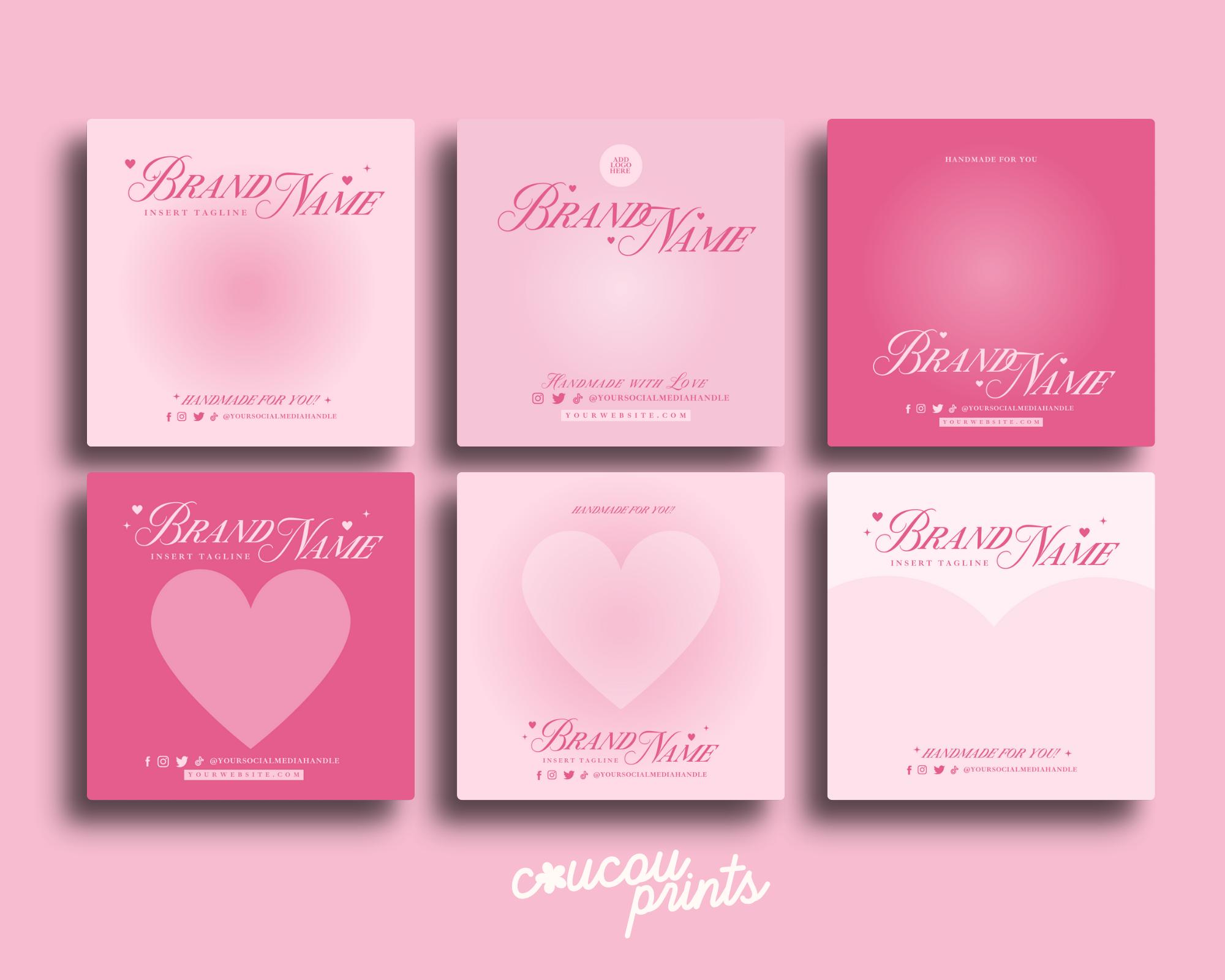Pink Display Card Templates Canva, DIY Jewelry Product Display Cards ...