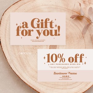 Editable Coupon Card Canva Template, Printable Business Promo Card ...