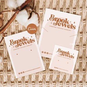 Custom Jewelry Display Card Template, Editable Earring Card Packaging ...