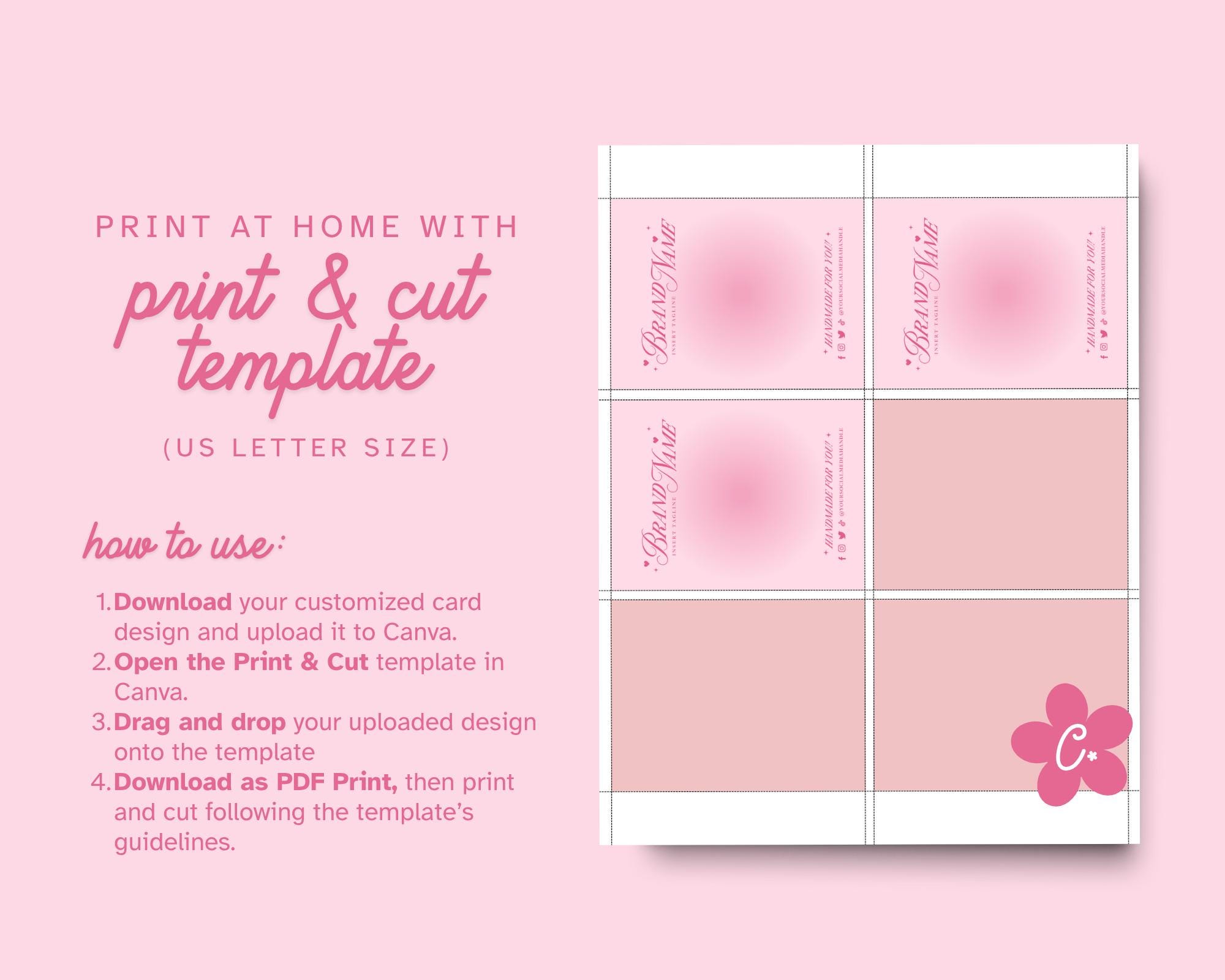 Pink Display Card Templates Canva, DIY Jewelry Product Display Cards ...
