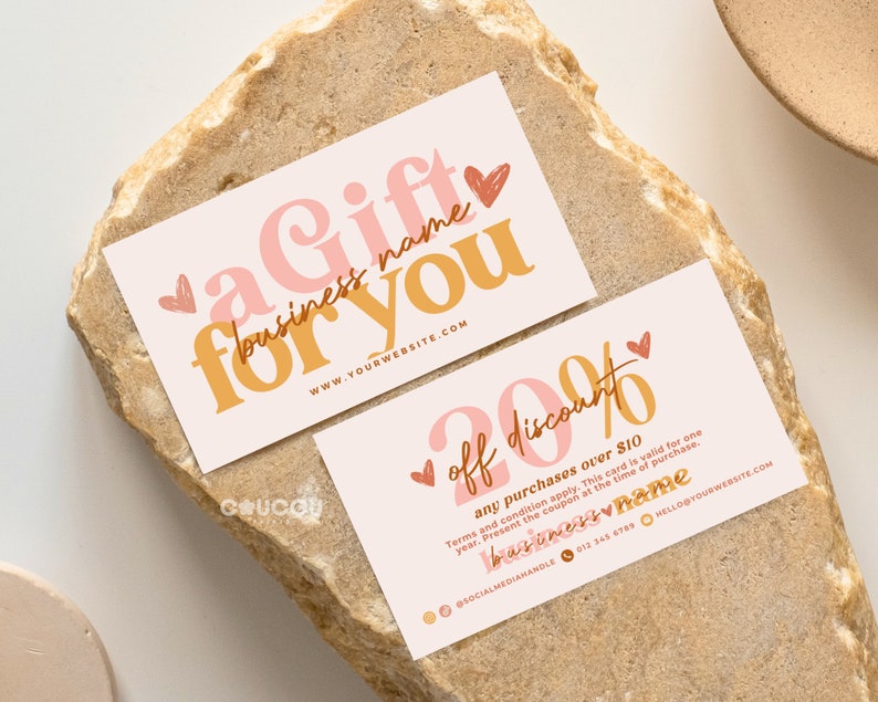 Editable Coupon Card Template, Business Coupon Canva Card, Printable ...