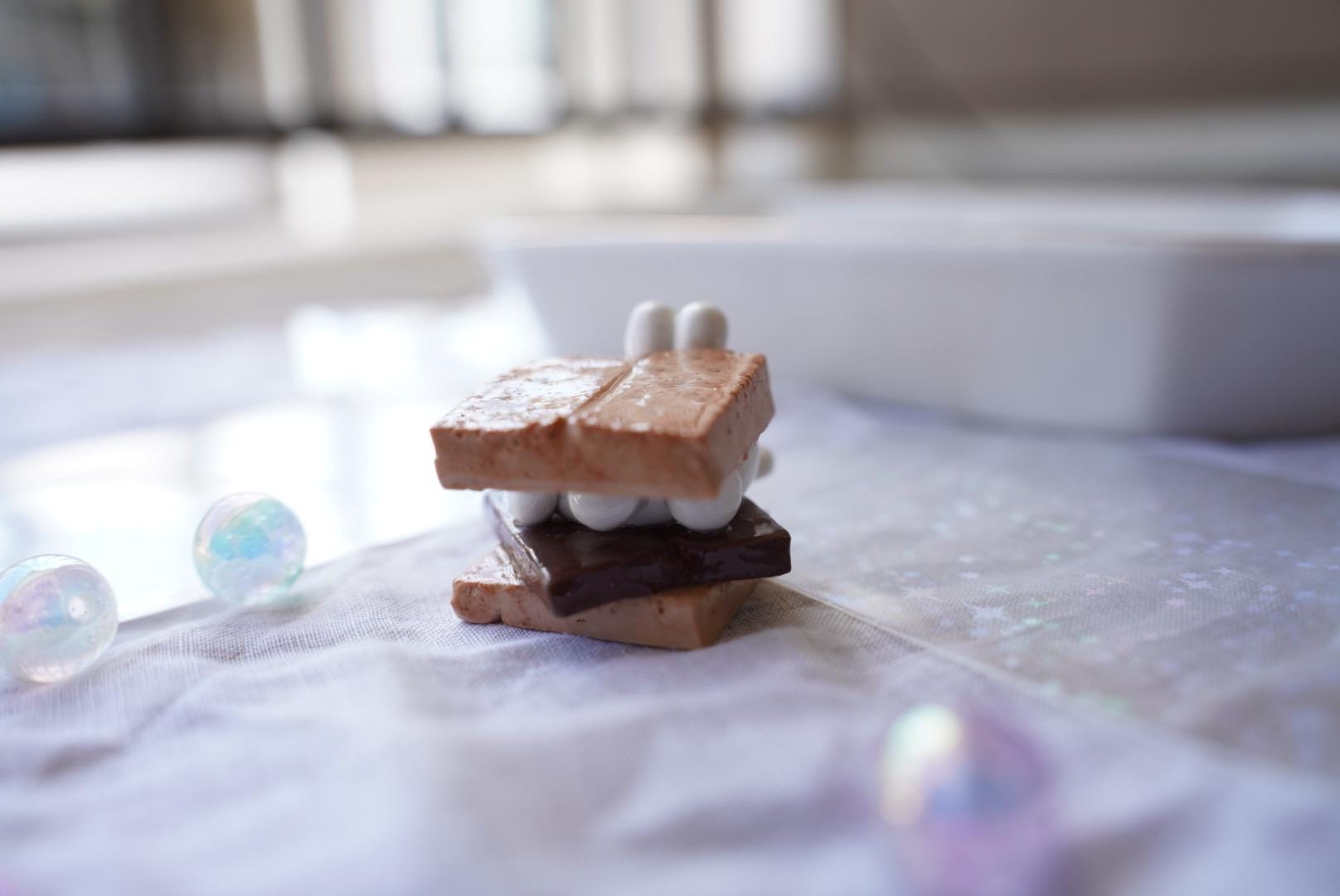 S’mores Bunny Polymer Clay Desk Pal - Etsy
