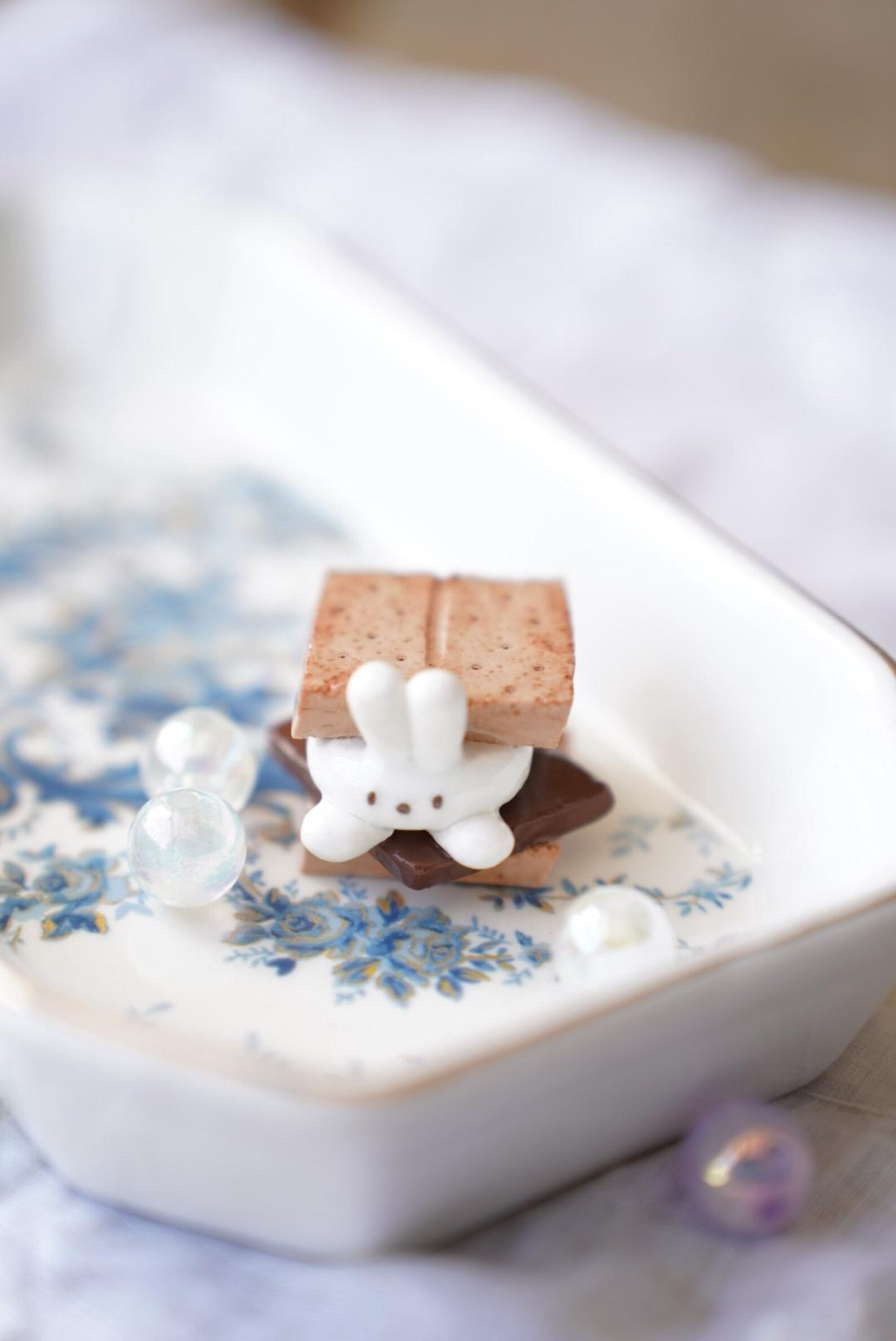 S’mores Bunny Polymer Clay Desk Pal - Etsy