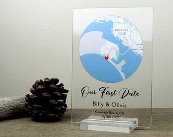 First Date Map | Etsy