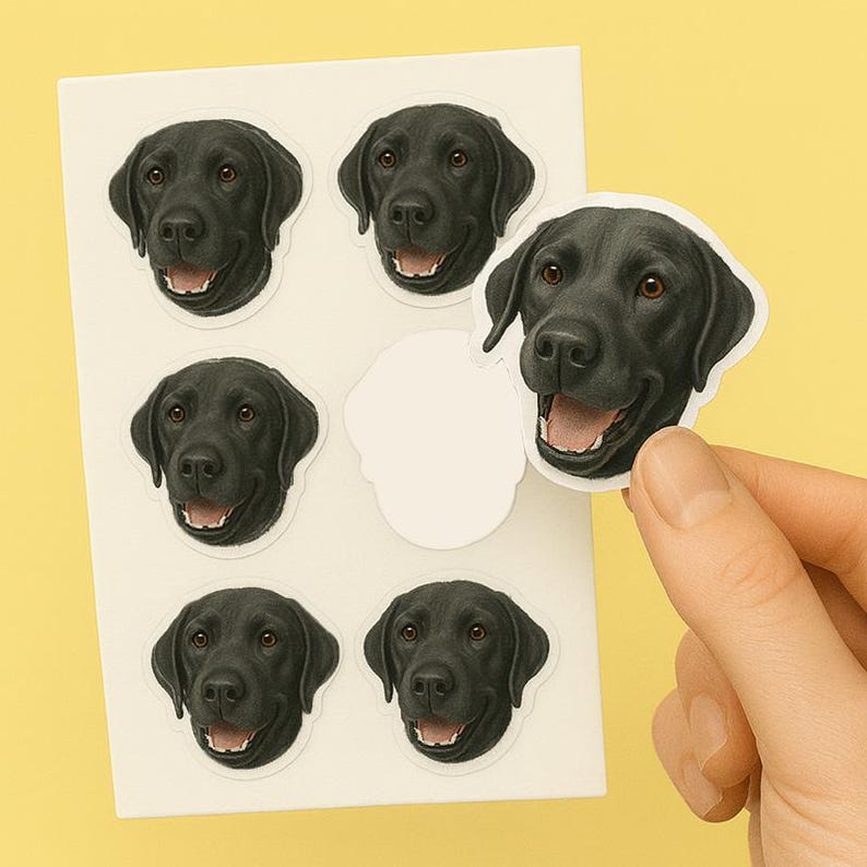 Custom Pet Face Stickers – 5x7” Waterproof Vinyl Sheet | Personalized ...