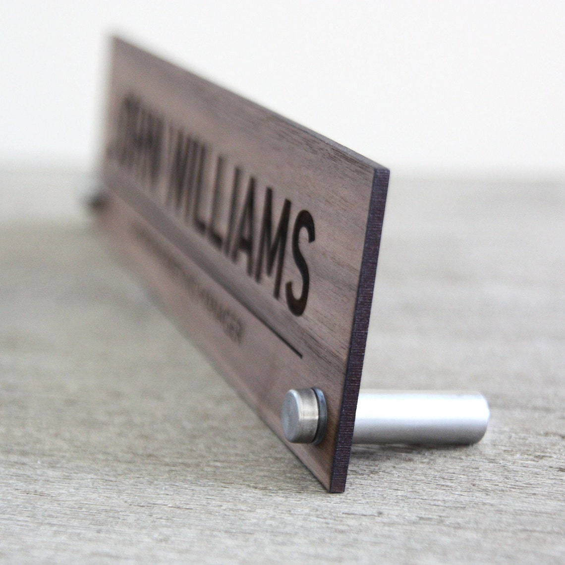 Bold Laser Engraved Desk Name Plate Office Name Sign - Etsy