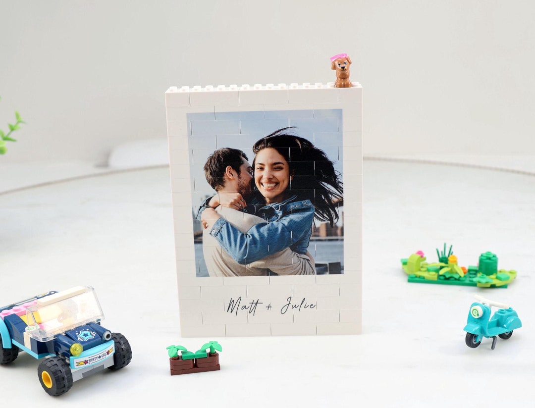 Custom First Date Brick Puzzle | Photo Building Block | Date Map Sign ...