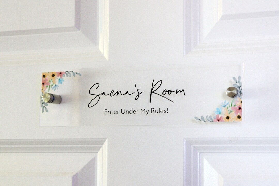 Door Name Plate | Kids Door Sign | Girl's Name Sign | New Room Gift ...