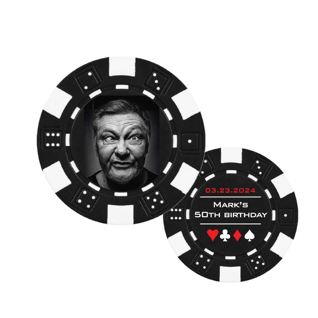 Custom Poker Chip | Your Image or Text | Wedding, Engagement, Birthday ...