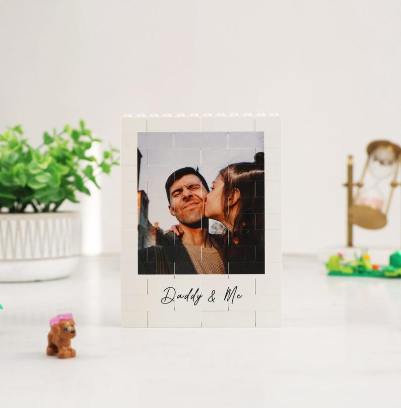 Custom Photo Building Block | Daddy & Me | Father's Day Gift | Birthday ...
