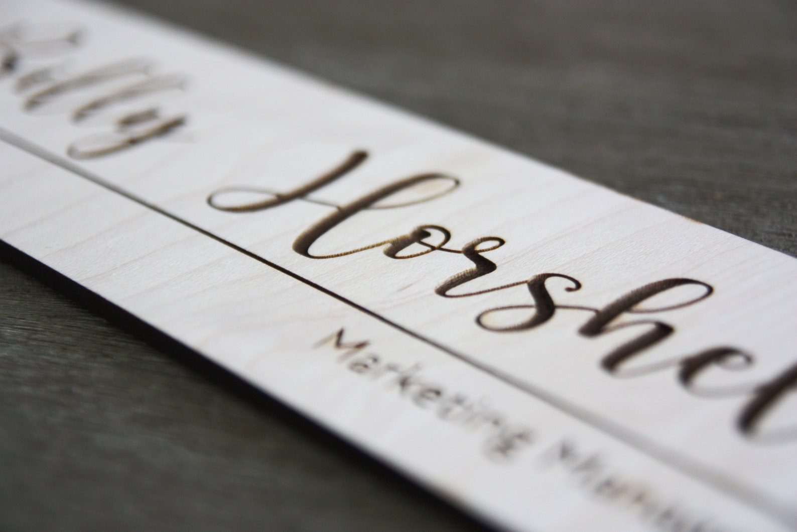 Laser Engraved Desk Name Plate, Custom Wood and Acrylic Office Name ...