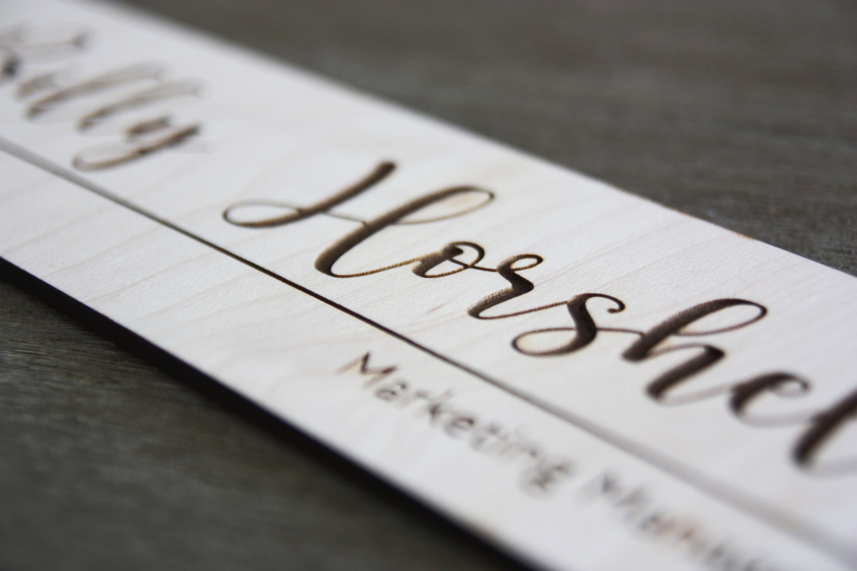 Script Laser Engraved Desk Name Plate Office Name Sign - Etsy