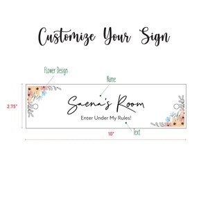 Door Name Plate | Kids Door Sign | Girl's Name Sign | New Room Gift ...