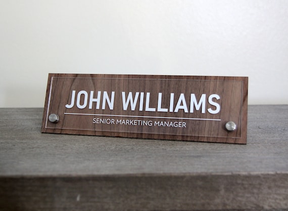Bold UV Printed Desk Name Plate Office Name Sign Acrylic - Etsy
