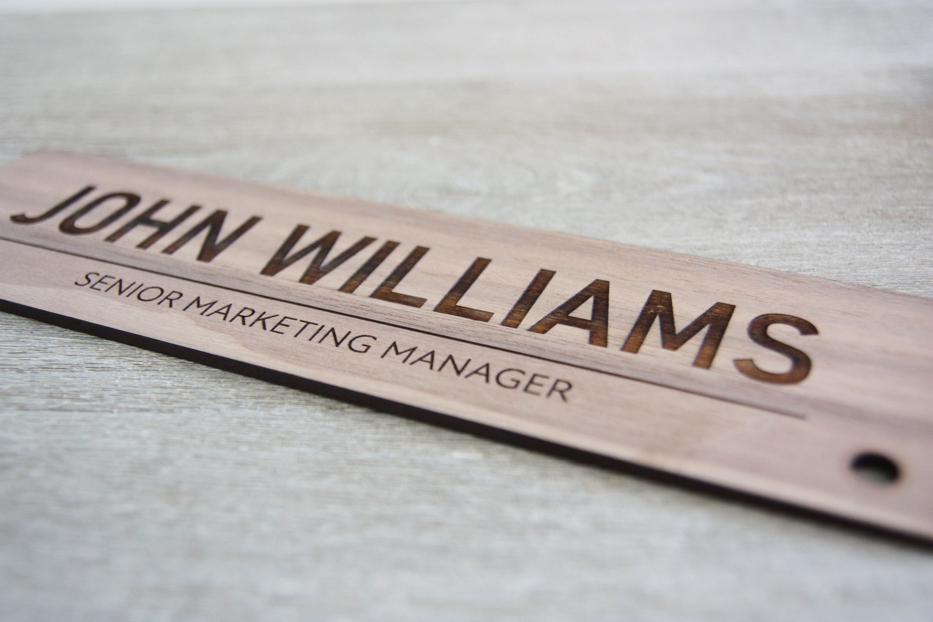 Bold Laser Engraved Desk Name Plate Office Name Sign - Etsy