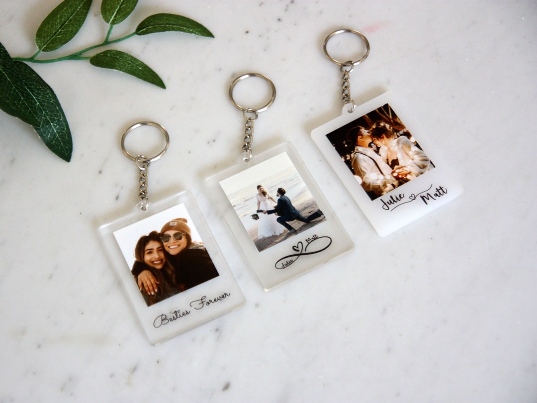 Custom Photo Keychain Personalized Photo Keychain Anniversary Gift Gift ...