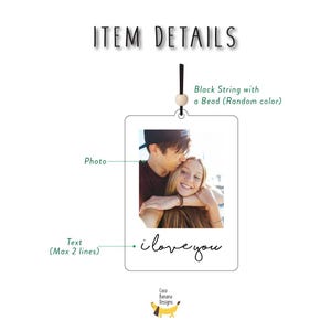 Custom Photo Car Mirror Tag | Photo Ornament | Photo Drive Safe | Rear ...