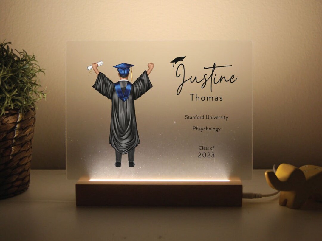 Light up Personalized Portrait Graduation Acrylic Plaque Class of 2024 ...