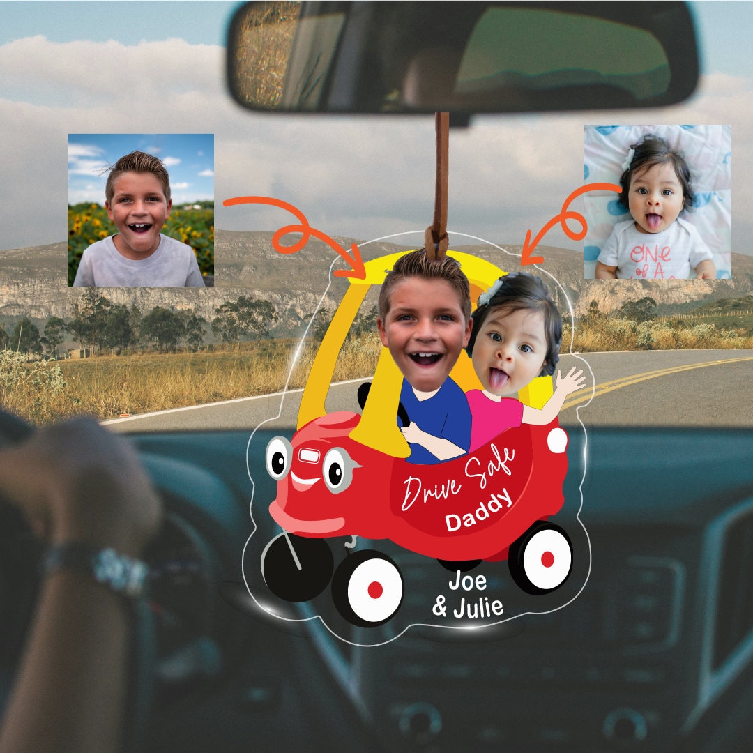Drive Safe Daddy | Kid Face Toy Car | Baby Photo Face | Father's Day ...
