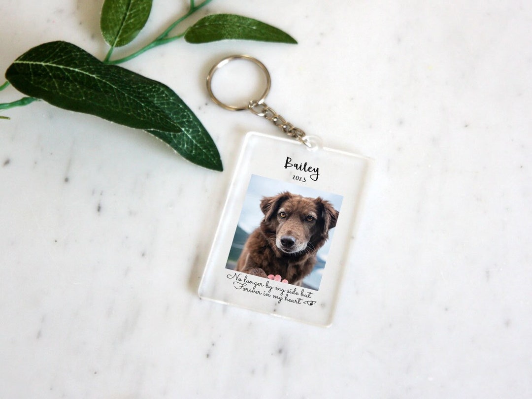 Custom Pet Keychain | Personalized Pet Photo Keychain | Pet Memorial ...
