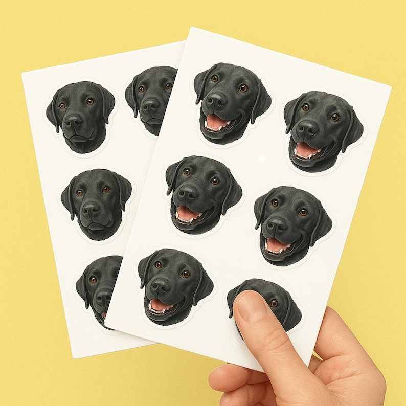 Custom Pet Face Stickers – 5x7” Waterproof Vinyl Sheet | Personalized ...