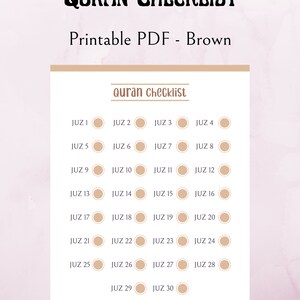 Quran Checklist | Quran Memorization | Quran Tracker | Islamic ...