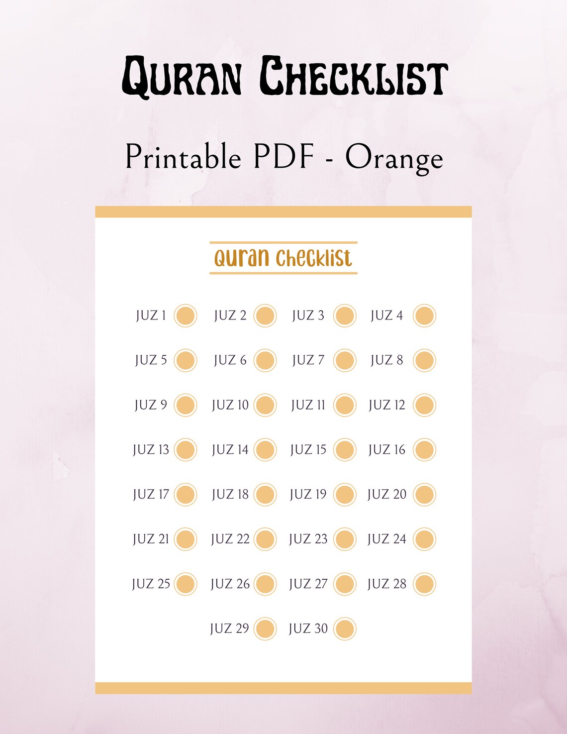 Quran Checklist | Quran Memorization | Quran Tracker | Islamic ...