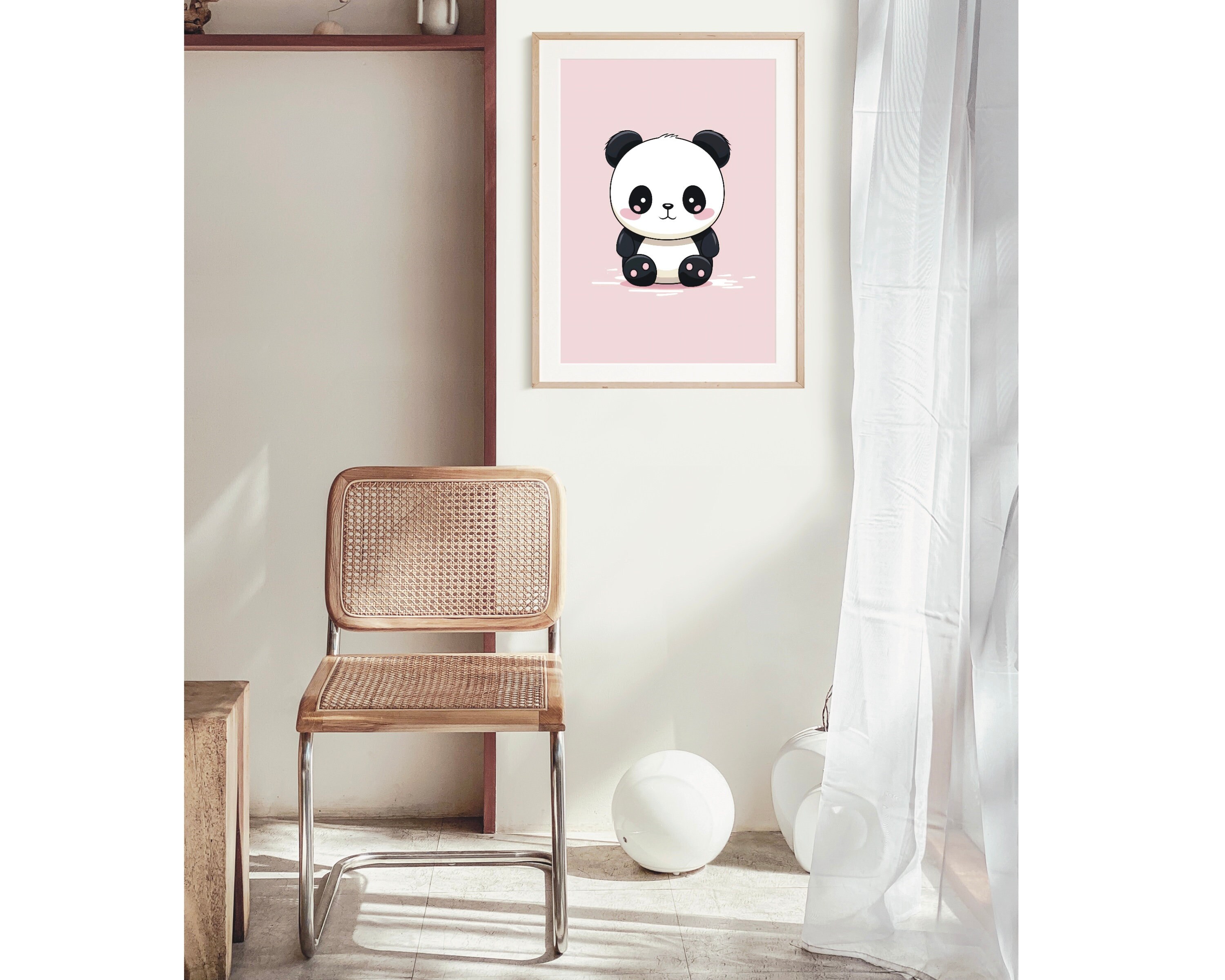 Cute Kawaii Panda Poster Printable Wall Art Cute Animals - Etsy