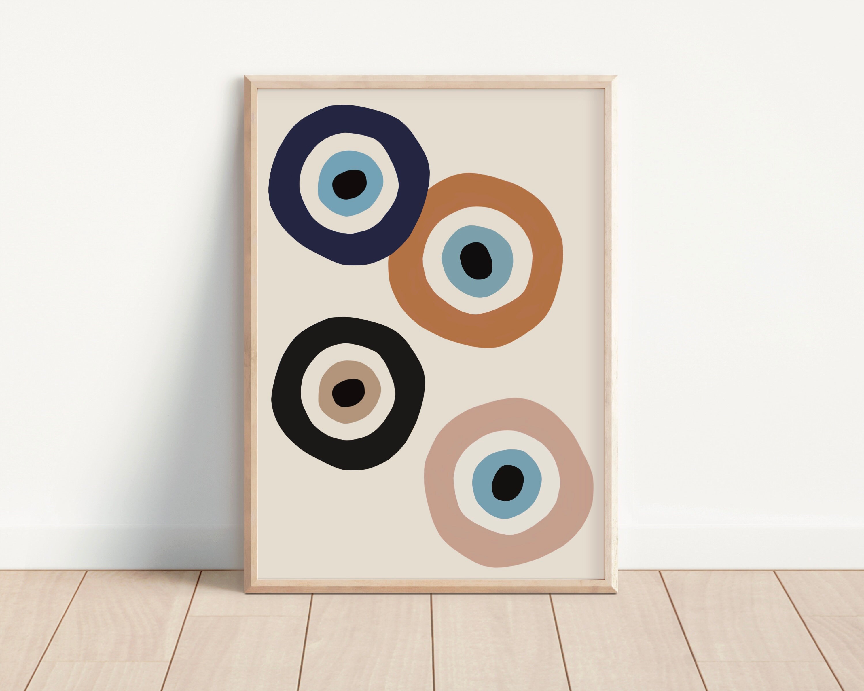 Multicolored Evil Eyes Poster Printable Wall Art Travel - Etsy
