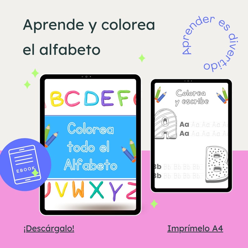 Aprende Y Colorea El Alfabeto - Etsy