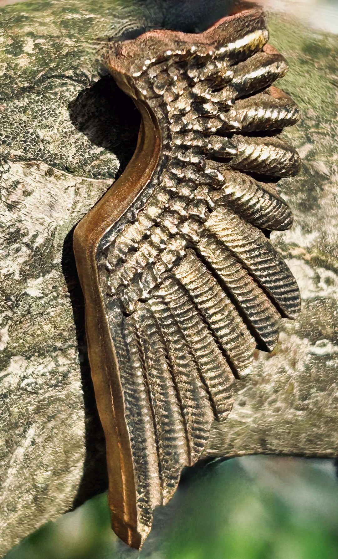 Magical Angel Wing Amulet -convertible - Bronze- Handmade in Canada - Etsy