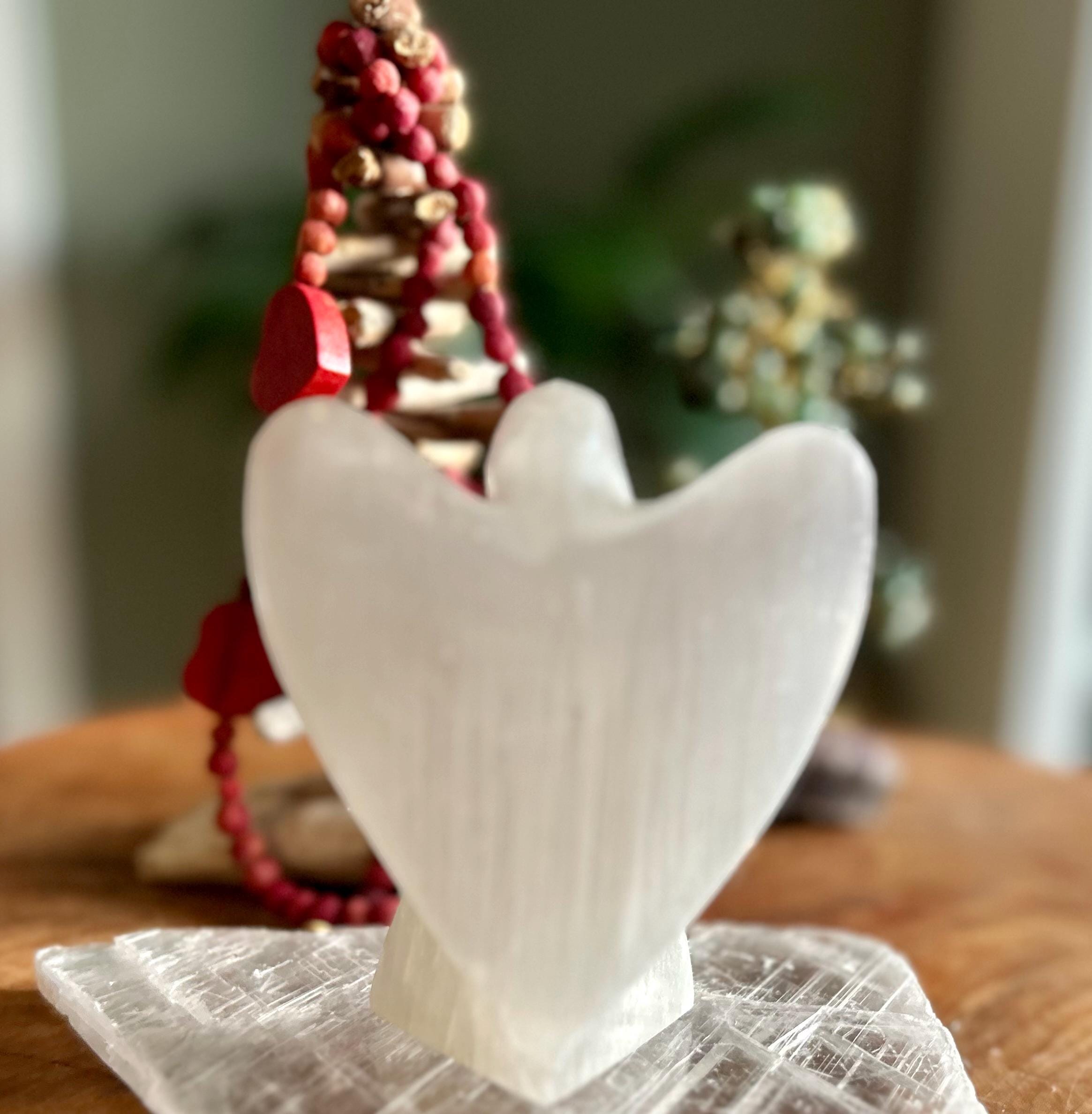 Large Selenite Angel Figurine, Carved Crystal Statue, Morocco Origin - Etsy