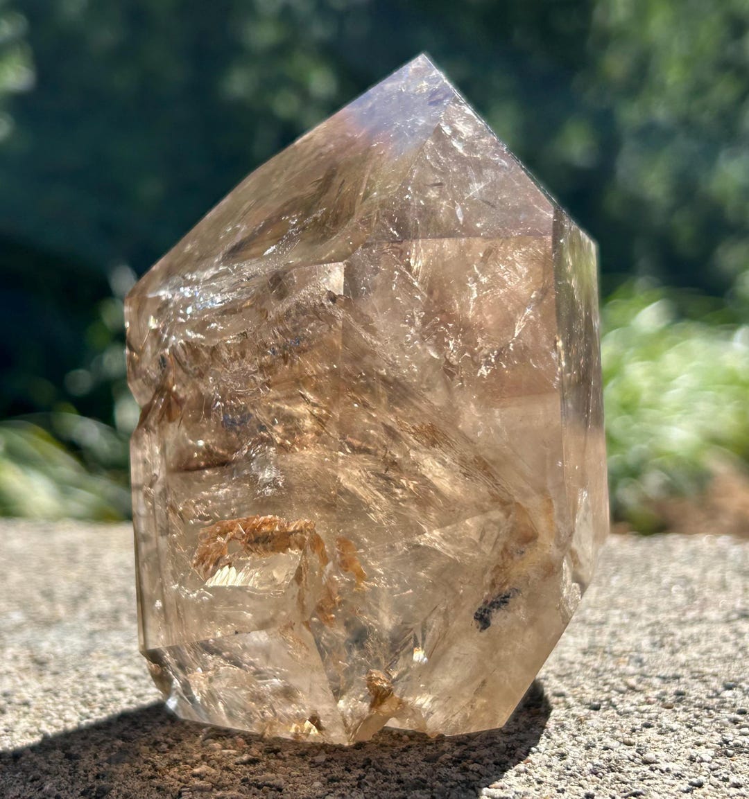 600g Showpiece Elestial Smoky Quartz - Partial Polished Point- Brazil ...