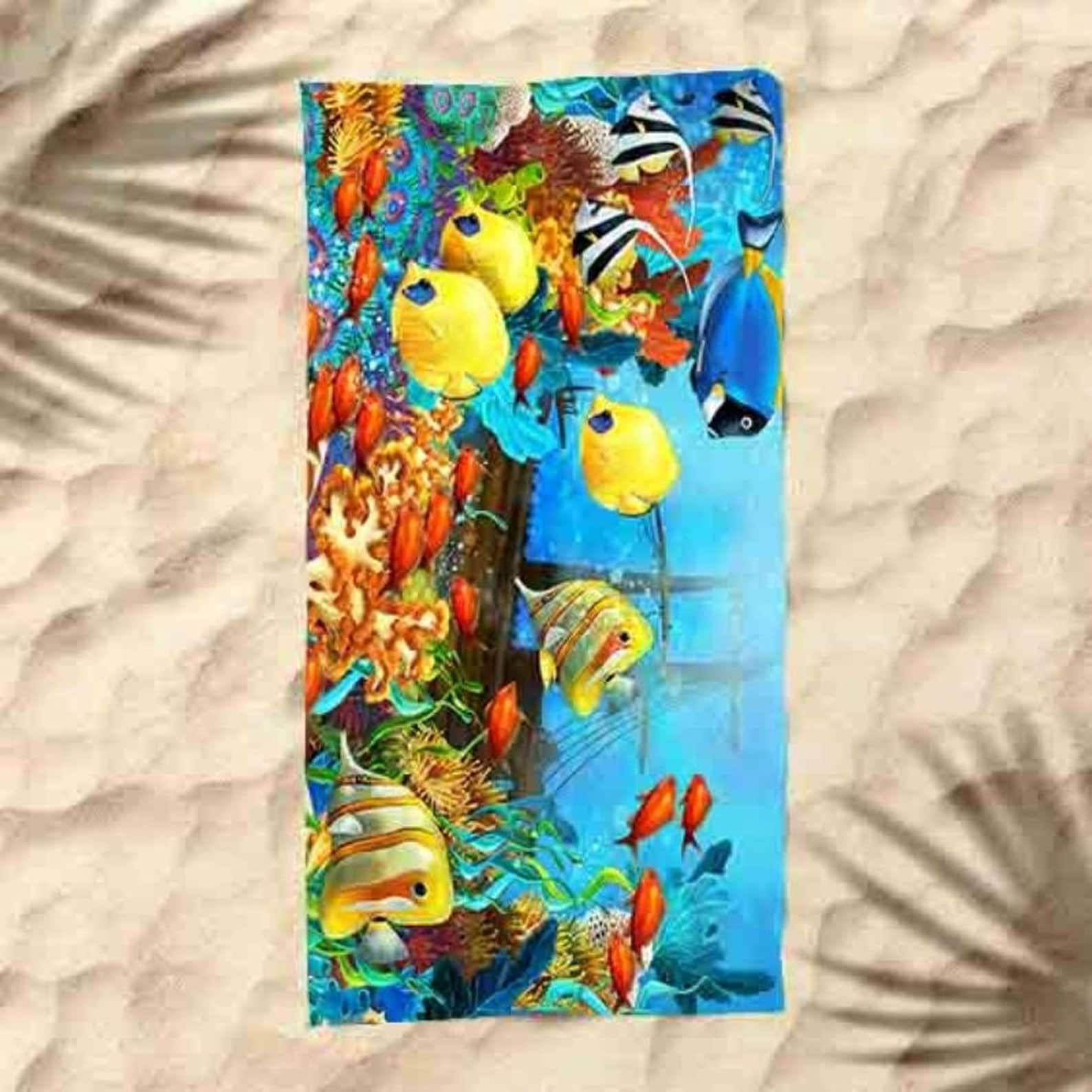 Custom Printed Beach Towels 75x150cm or choose designs | Etsy