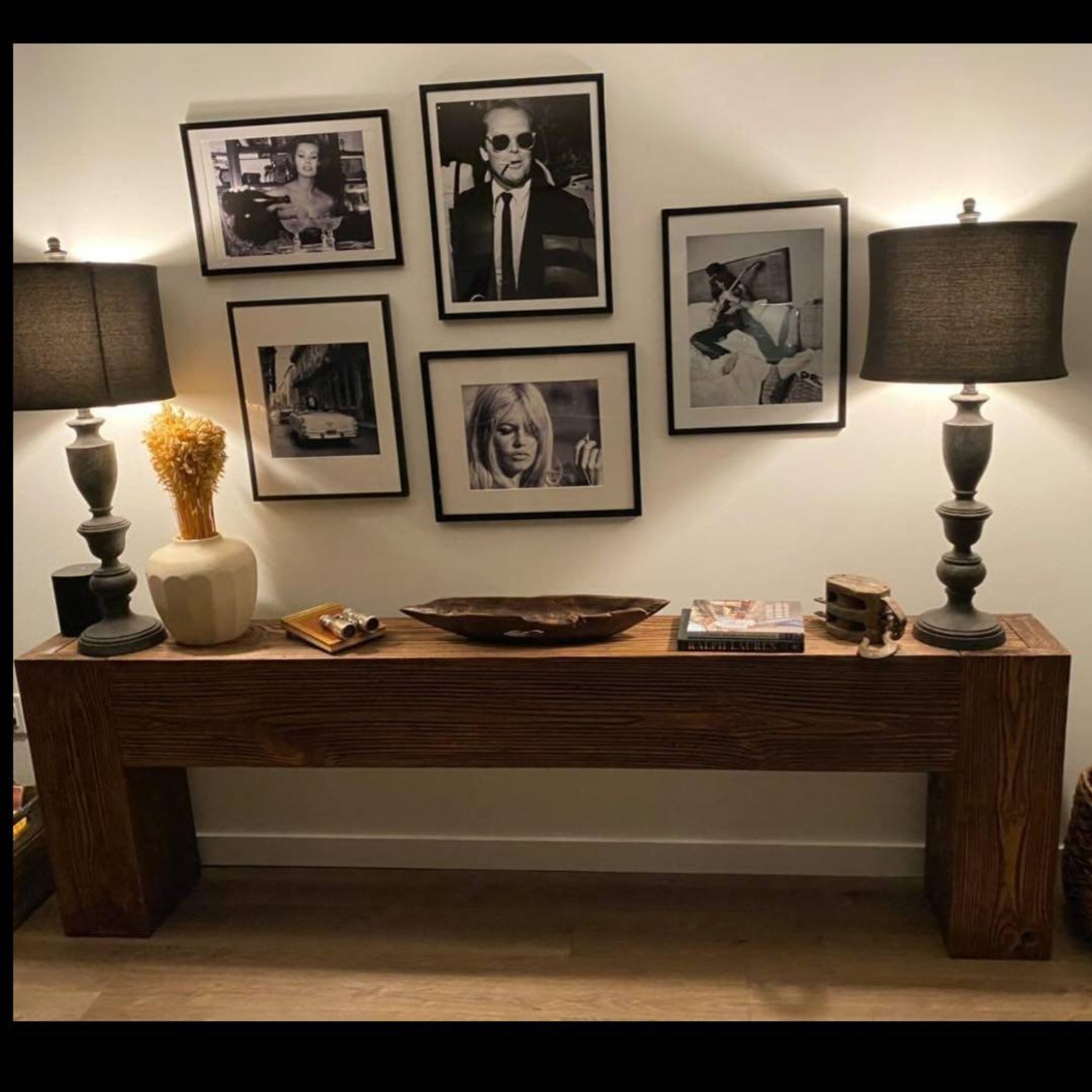 Modern Rustic Console Table Rich Walnut verified Etsy Seller - Etsy