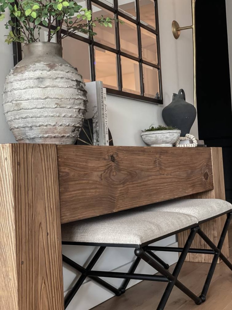 Modern Rustic Console Table Soft Brown - Etsy