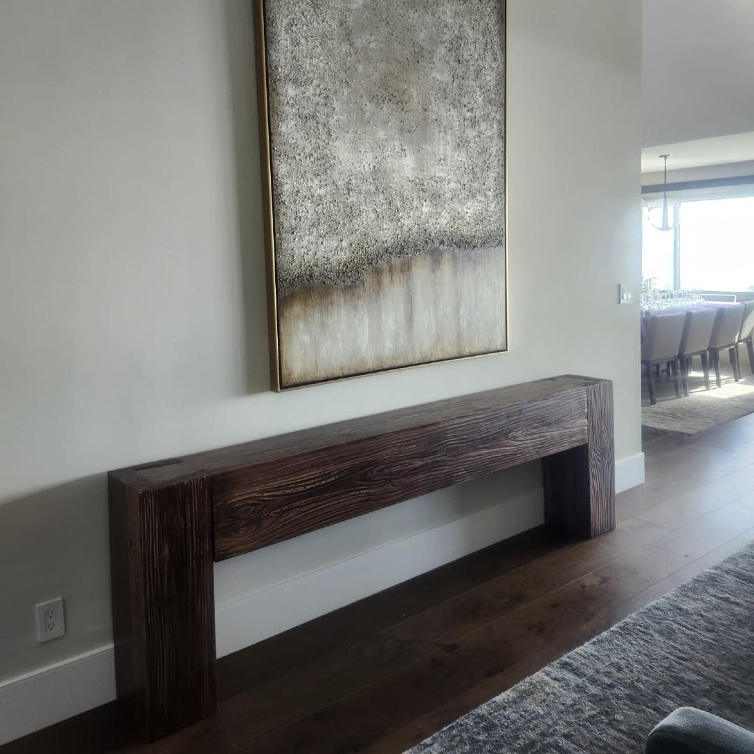Modern Rustic Console Table Rich Walnut (made and Shipped in U.S.A) - Etsy