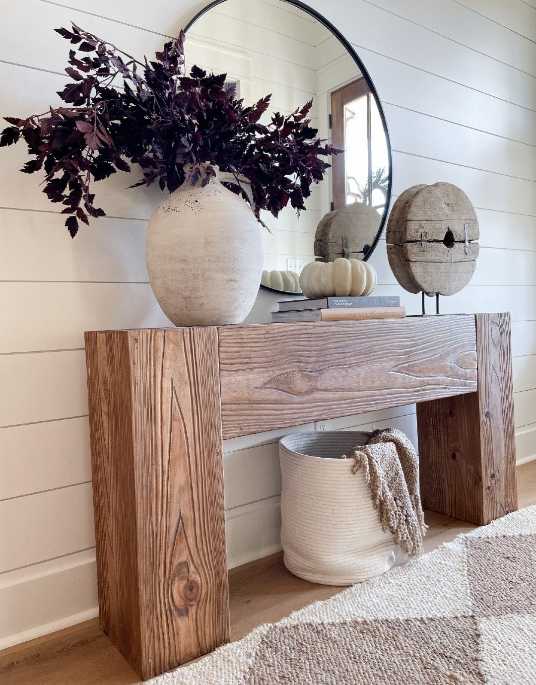 Modern Rustic Console Table Soft Brown - Etsy
