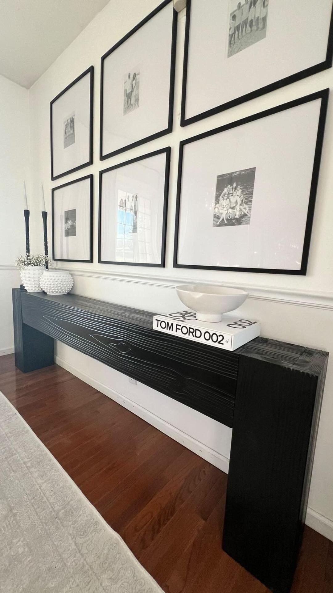 Modern Rustic Console Table Black Espresso (made and Shipped in U.S.A ...